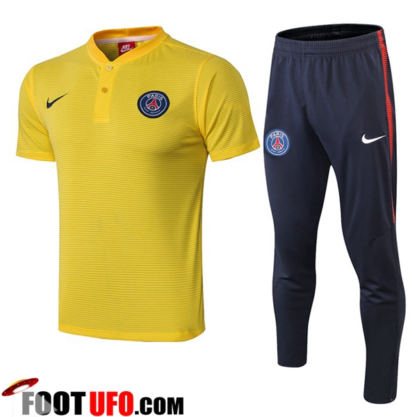Nouveau Ensemble Polo Paris PSG + Pantalon Jaune 2019/20 | Achat Fiable