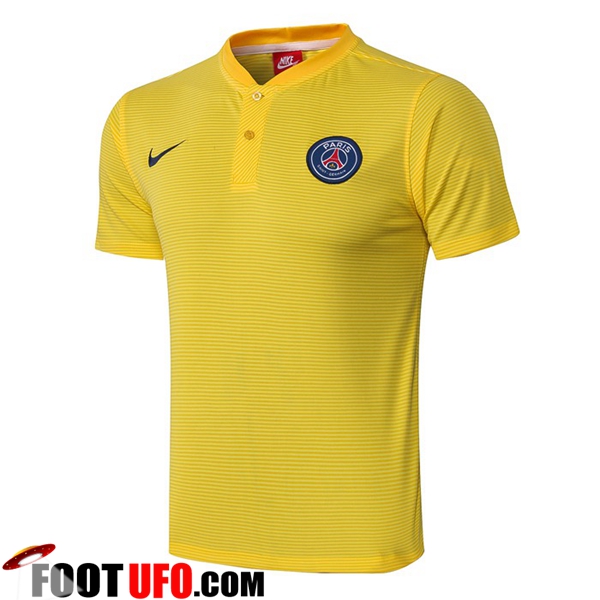 Nouveau Polo Foot Paris PSG Jaune 2019/20 | Acheter Fiable