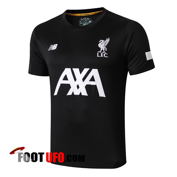 Nouveau Training T-Shirts FC Liverpool AXA Noir 2019/20 | Vente Fiable