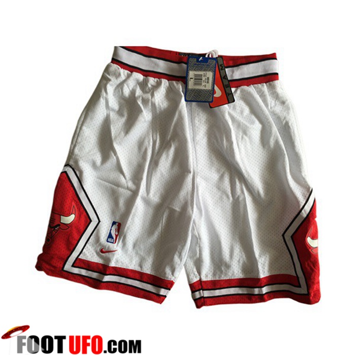 Authentique Shorts NBA Chicago Bulls Blanc