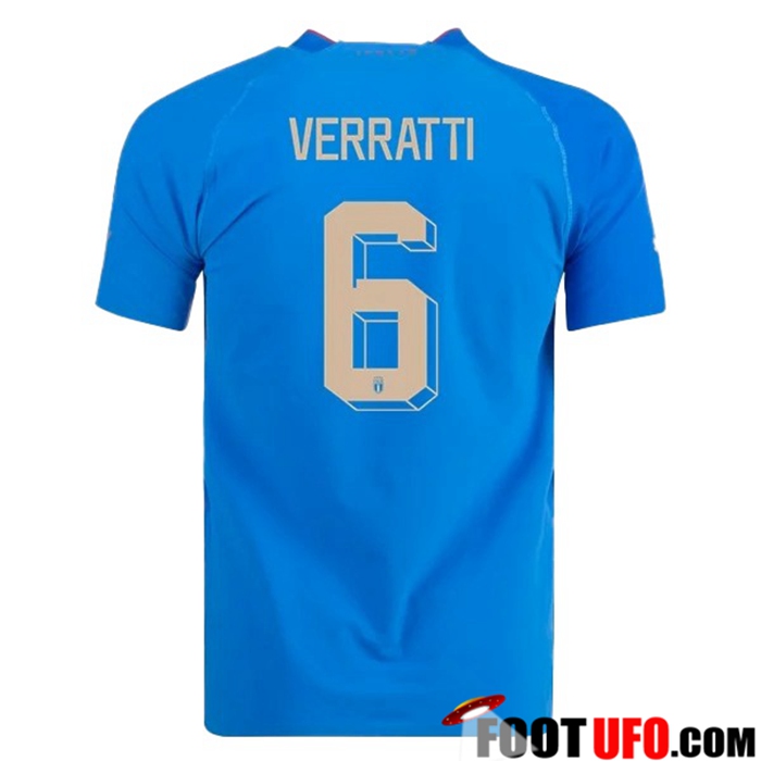 Achetez Maillot Equipe Foot Italie (VERRATTI #6) 2022/2023 Domicile