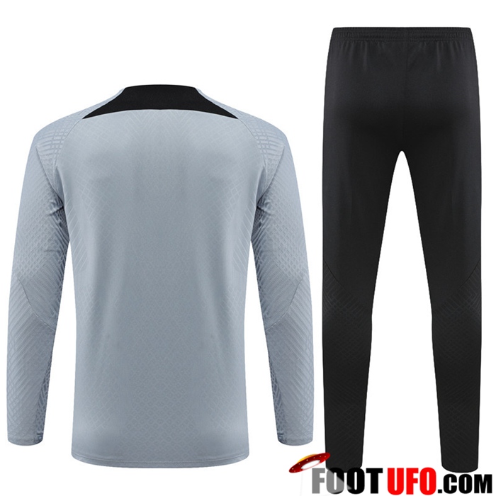 Faire Son Ensemble Survetement de Foot Jordan PSG Gris 2022/2023