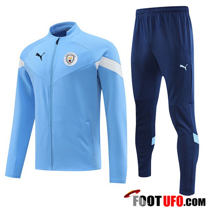 The Official Ensemble Survetement de Foot - Veste Manchester City Bleu ...