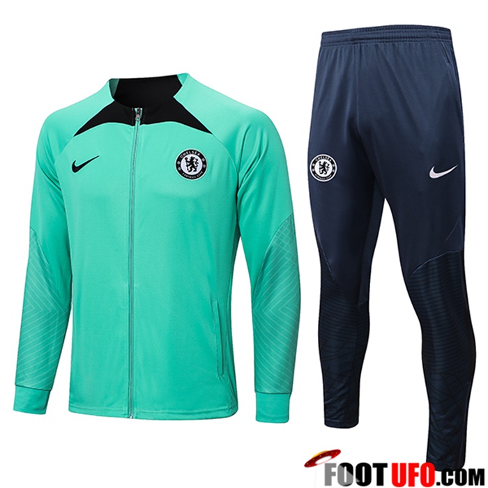 Creation De Ensemble Survetement de Foot - Veste FC Chelsea Vert 2022/2023