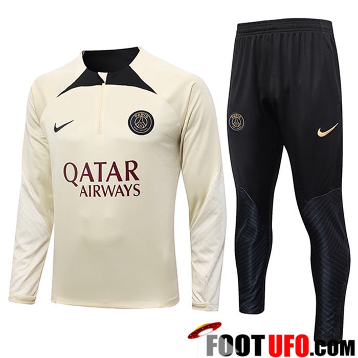 Flocage De Ensemble Survetement de Foot PSG Jordan Jaune 2023/2024