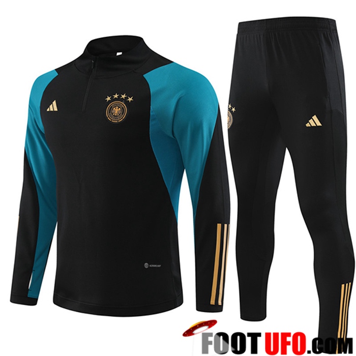 Créer Un Ensemble Survetement de Foot Allemagne Noir 2023/2024
