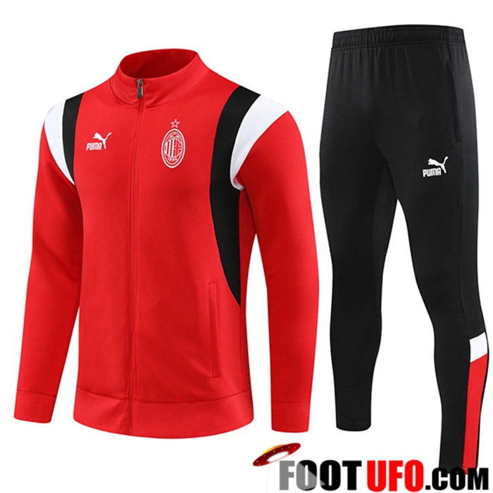 Choix Ensemble Survetement de Foot - Veste Milan AC Rouge 2023/2024