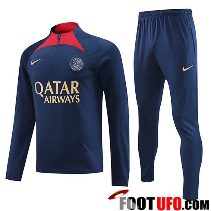 Flocage De Ensemble Survetement de Foot PSG Bleu Marine 2023/2024