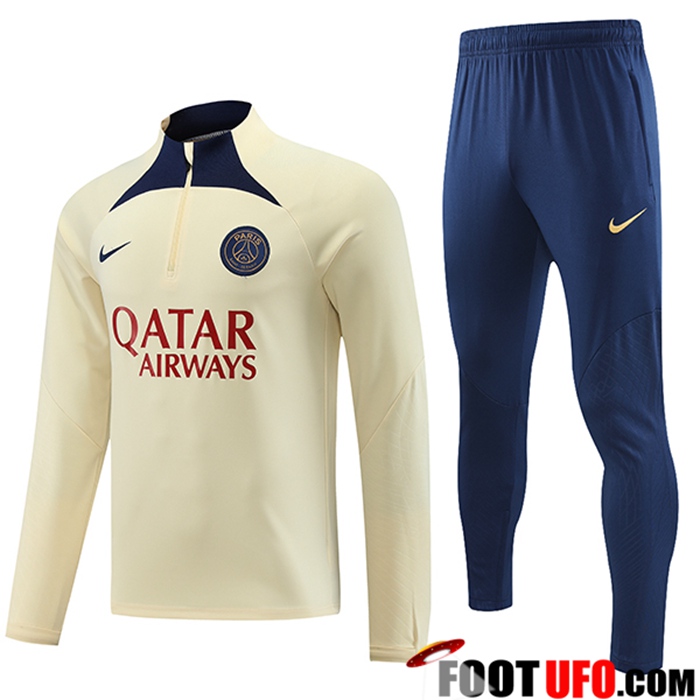 Tout Les Ensemble Survetement de Foot PSG Jaune 2023/2024