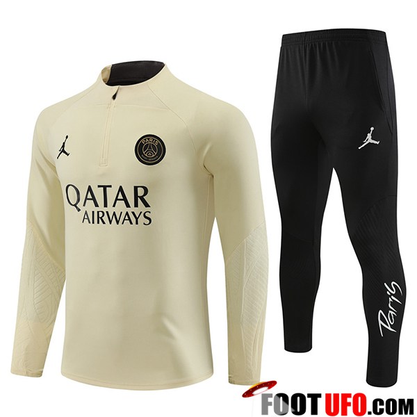 Discount Ensemble Survetement de Foot PSG Jaune 2023/2024 -03