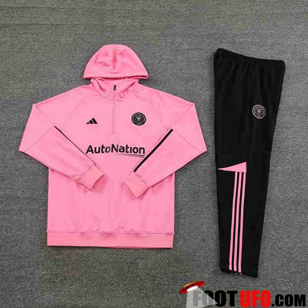 Ensemble Ensemble Survetement Veste A Capuche Inter Miami CF Rose 2023/2024