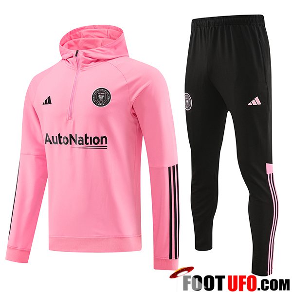 Ensemble Ensemble Survetement Veste A Capuche Inter Miami CF Rose 2023/2024
