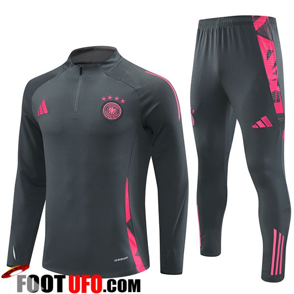Vente Ensemble Survetement de Foot Allemagne Gris/Rose 2024/2025