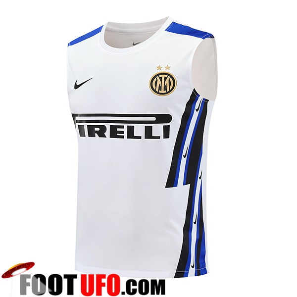 A Vendre Training Debardeurs Inter Milan Blanc/Noir/Bleu 2025/2026